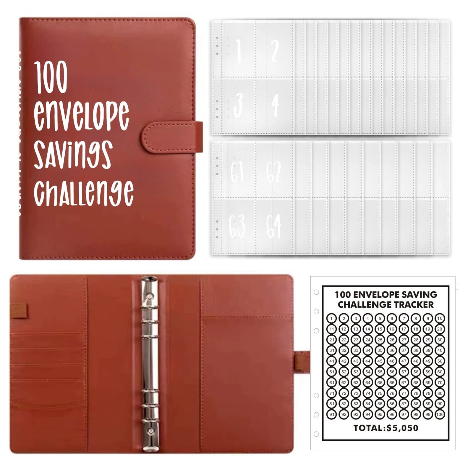 100 Envelope Challenge Binder, Easy and Fun Way to Save $5,050,Budget ...