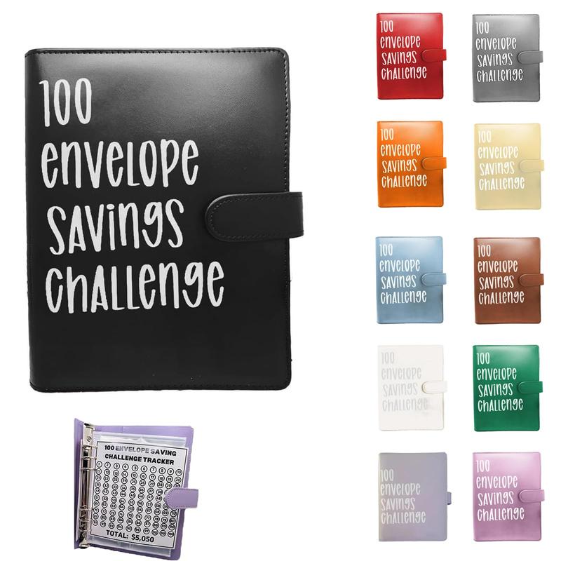 100 Envelope Challenge Binder - Envelope Savings Challenge -Envelope ...