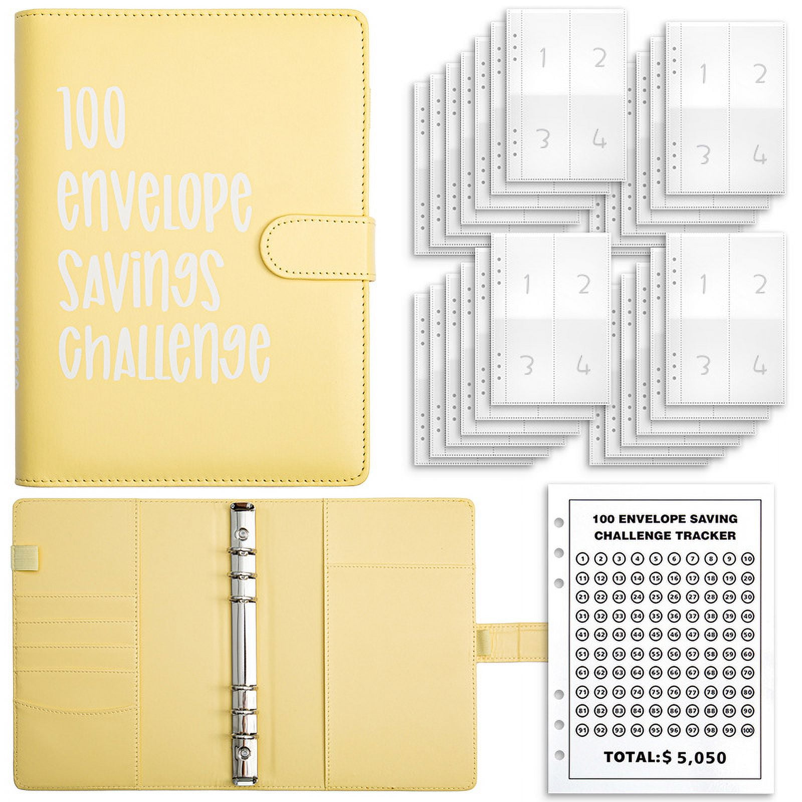 100 Envelope Challenge Binder, Envelopes Challenge Binder, Achieving ...