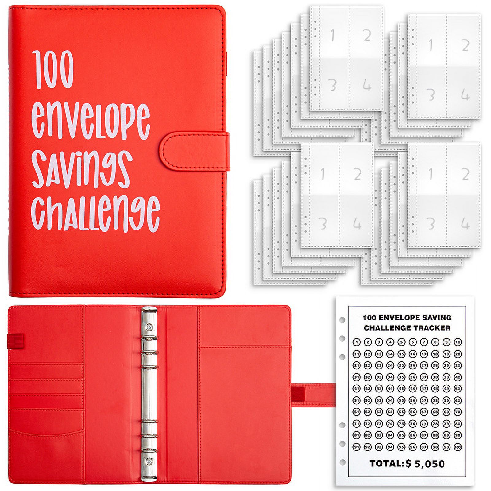 100 Envelope Challenge Binder, Envelopes Challenge Binder, Achieving ...