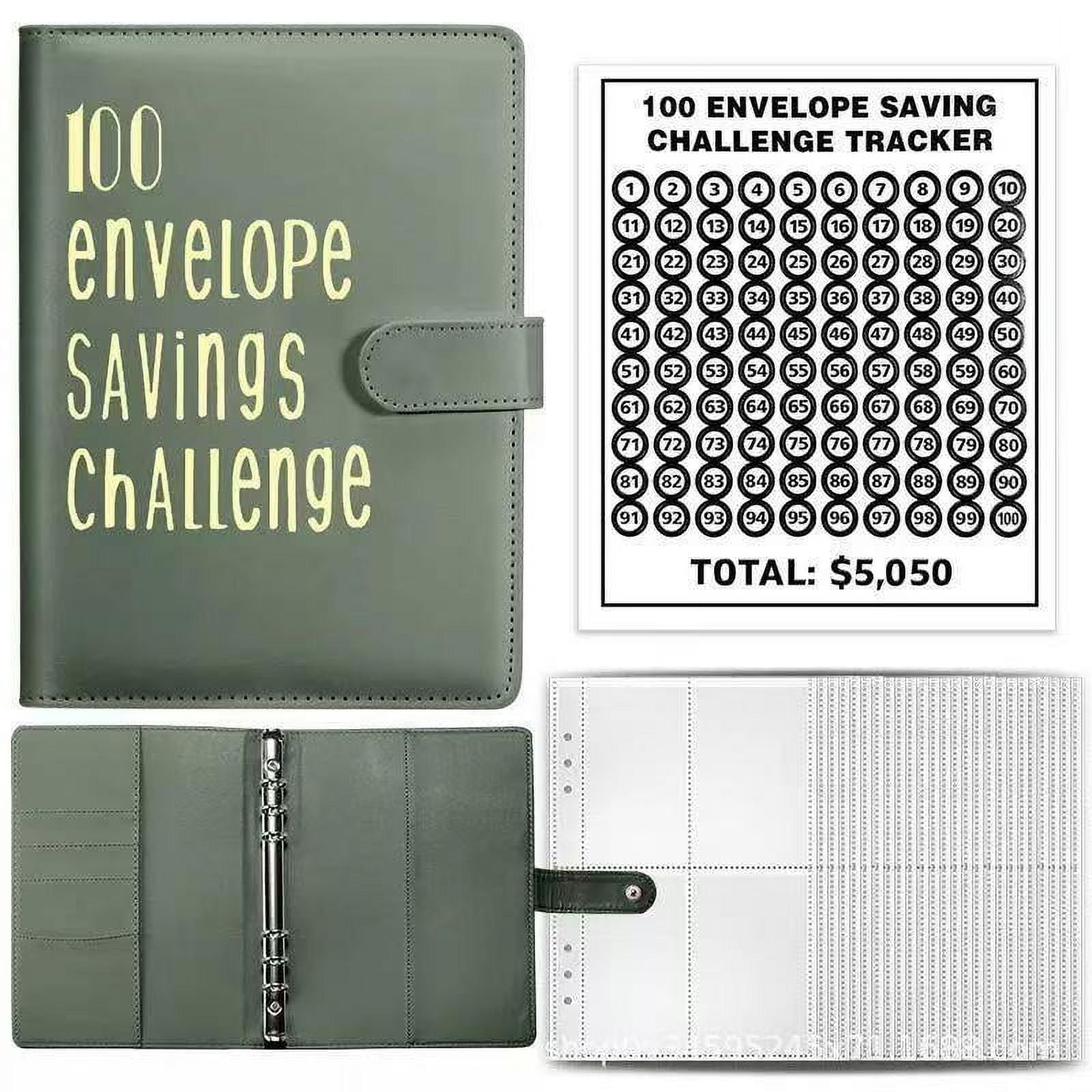 100 Envelope Challenge Binder, Money Saving Challenge Book - Easy & Fun ...