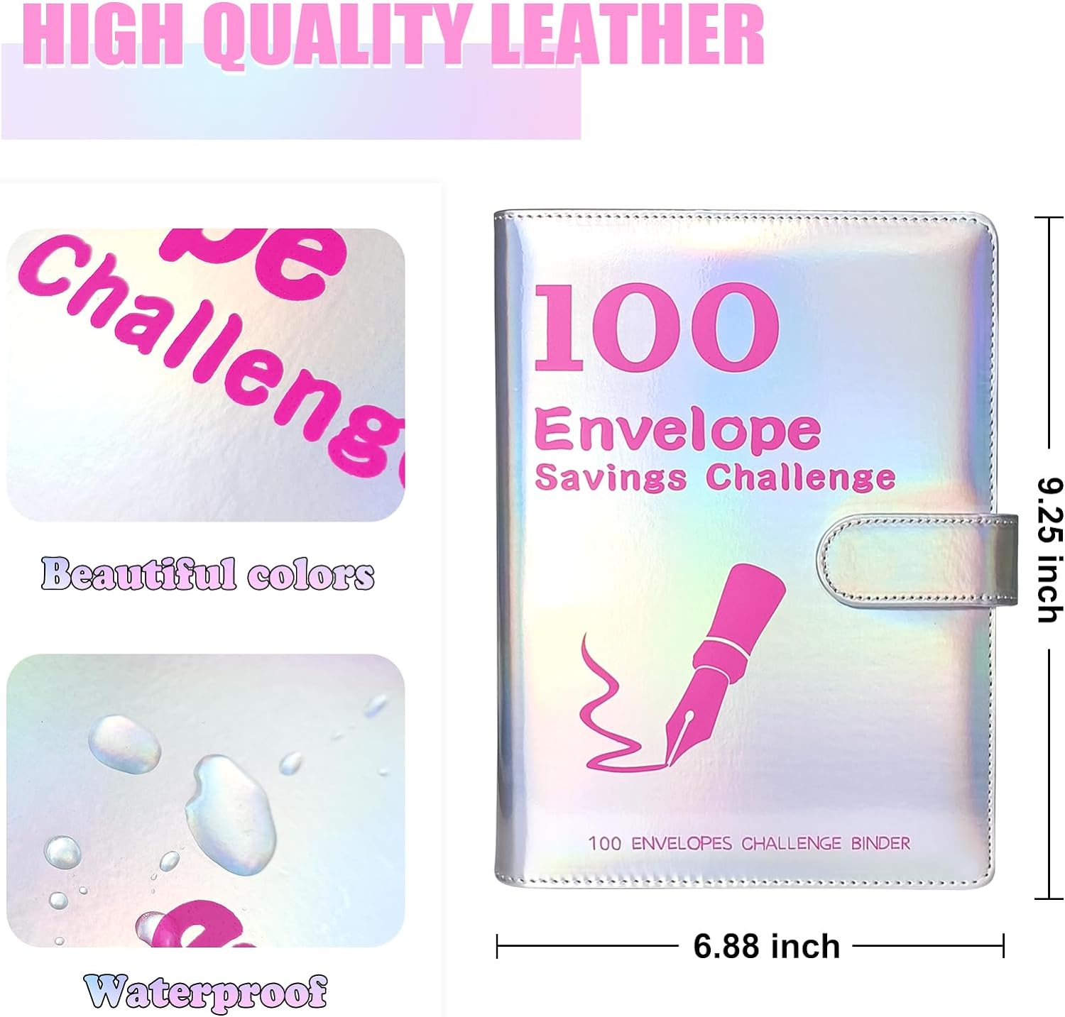100 Envelope Challenge Binder, Savings Challenge Book With Cash ...