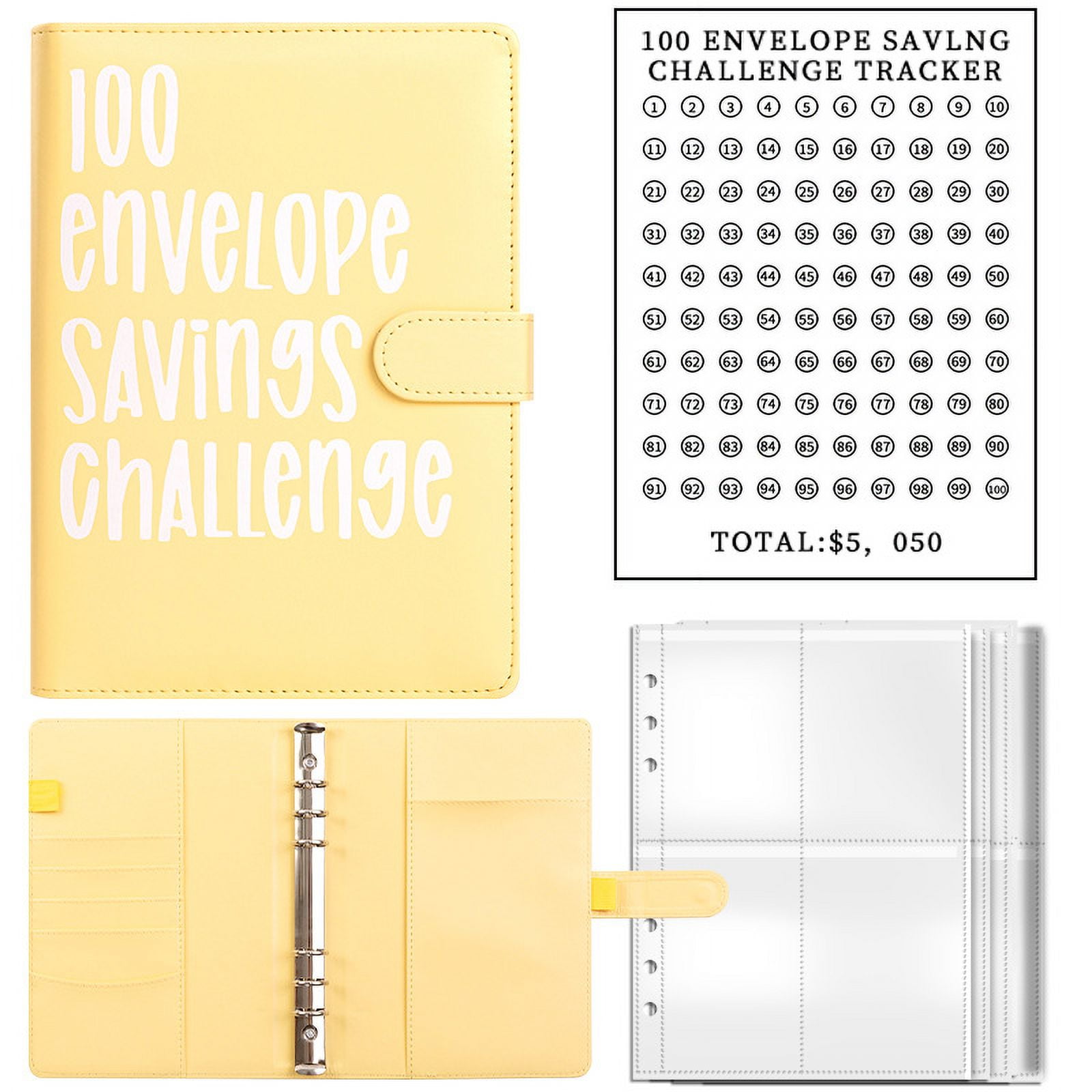 100 Envelope Challenge Binder, Savings Challenges Sheets，Easy and Fun ...