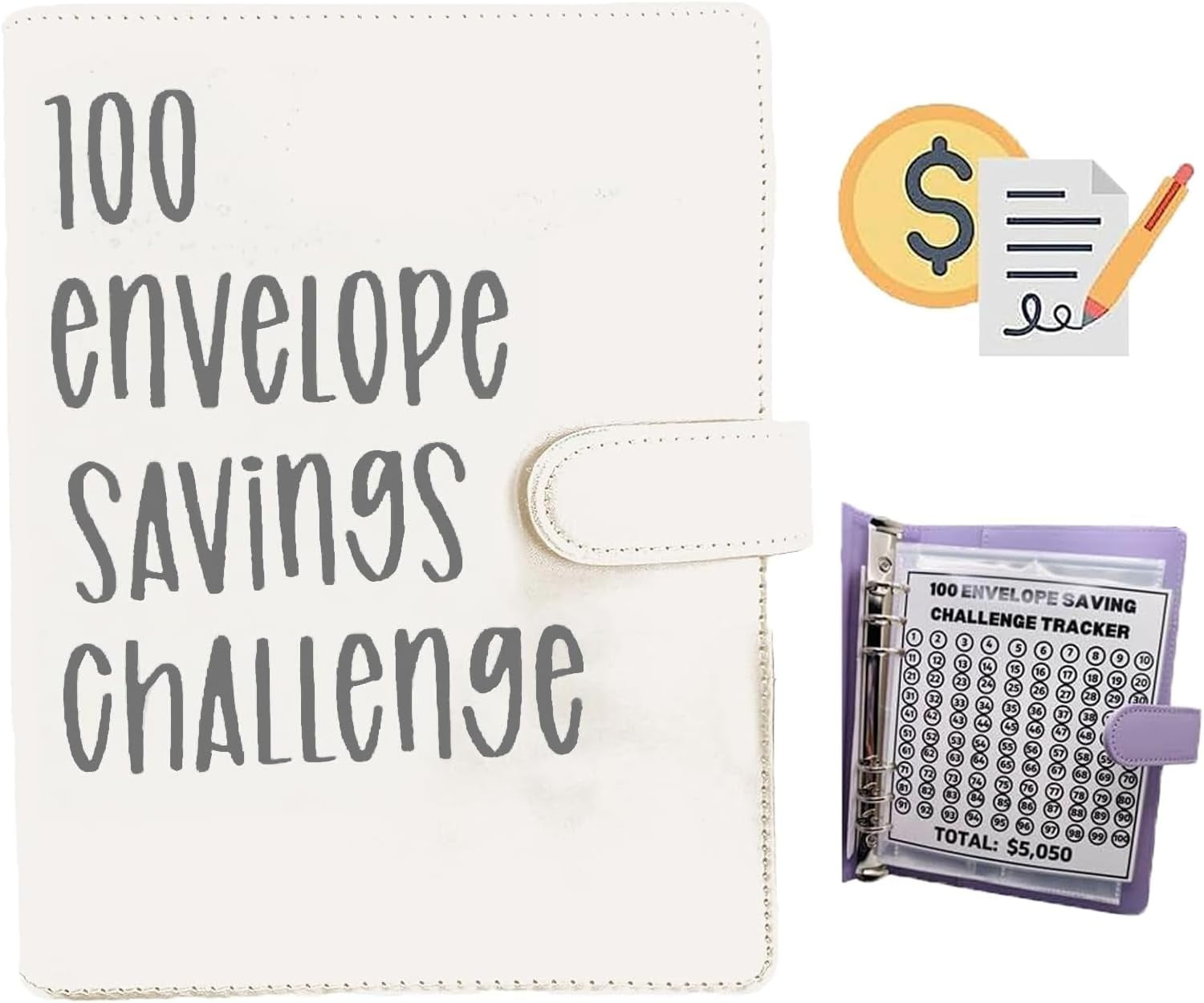 100 Envelope Challenge Binder, Savings Challenges Sheets，Easy and Fun ...