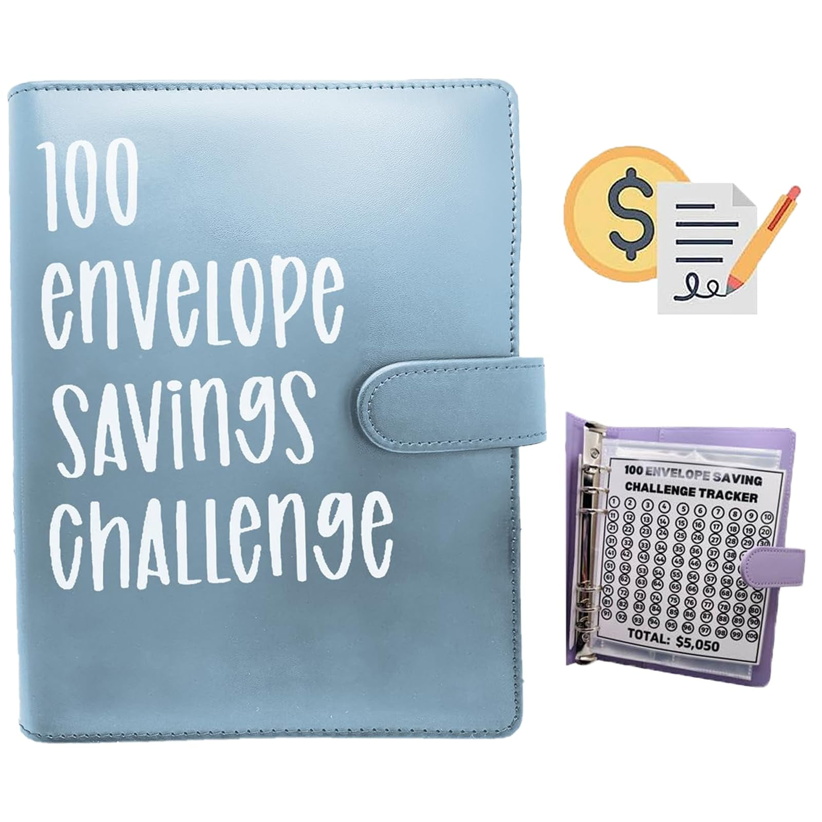 100 Envelope Challenge Binder, Savings Challenges Sheetsï¼ŒEasy and Fun ...