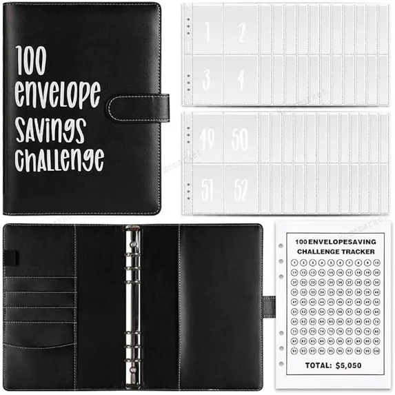 100 Envelope Challenge Budget Planner $5,050 Money Saving Cash ...