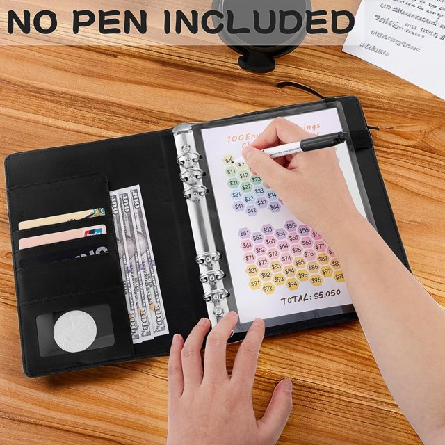100 Envelope Money Saving Challenge Binder, Reusable A5 Money Budget ...