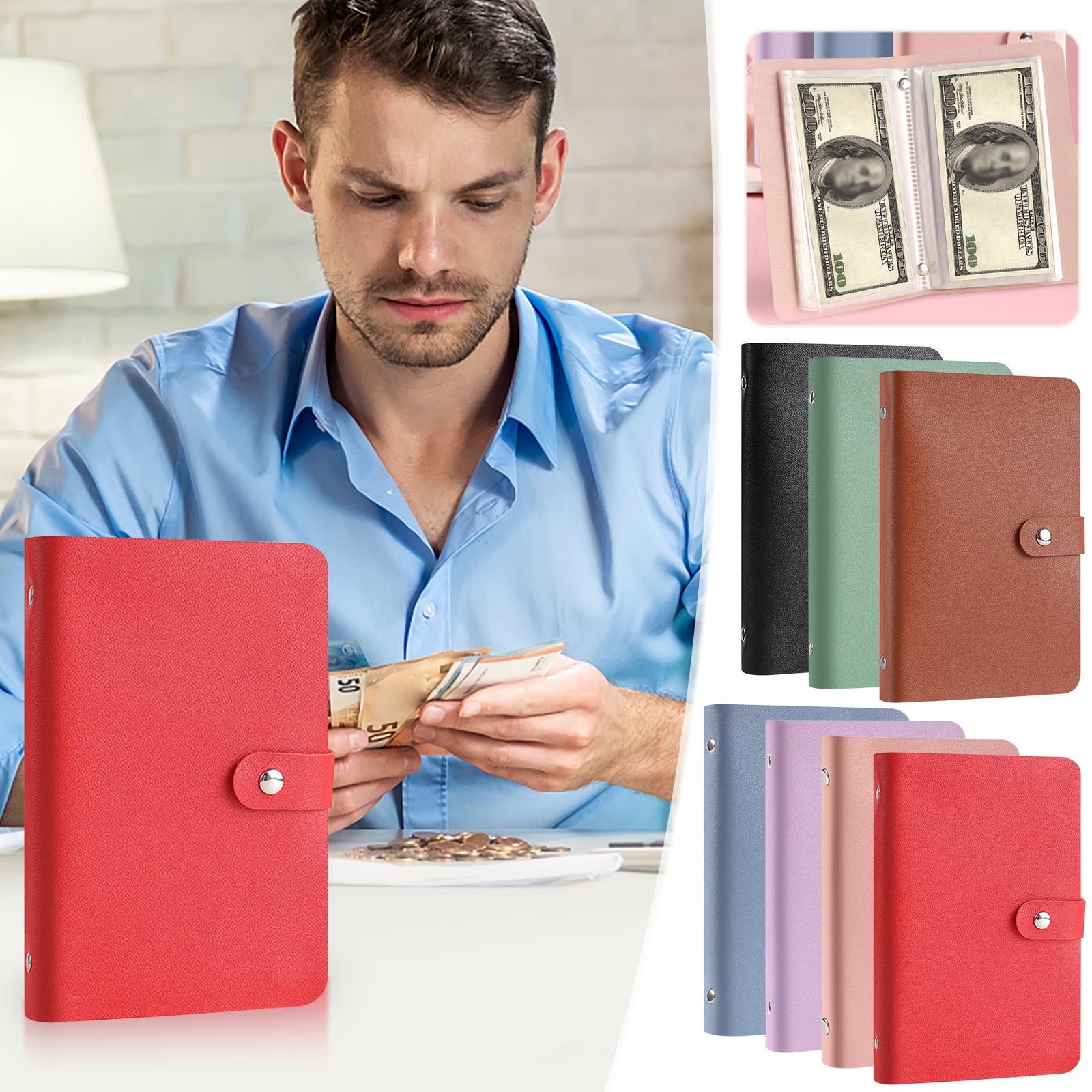 100 Envelope Savings Binder, Budget Binder Book with Cash Envelopes ...