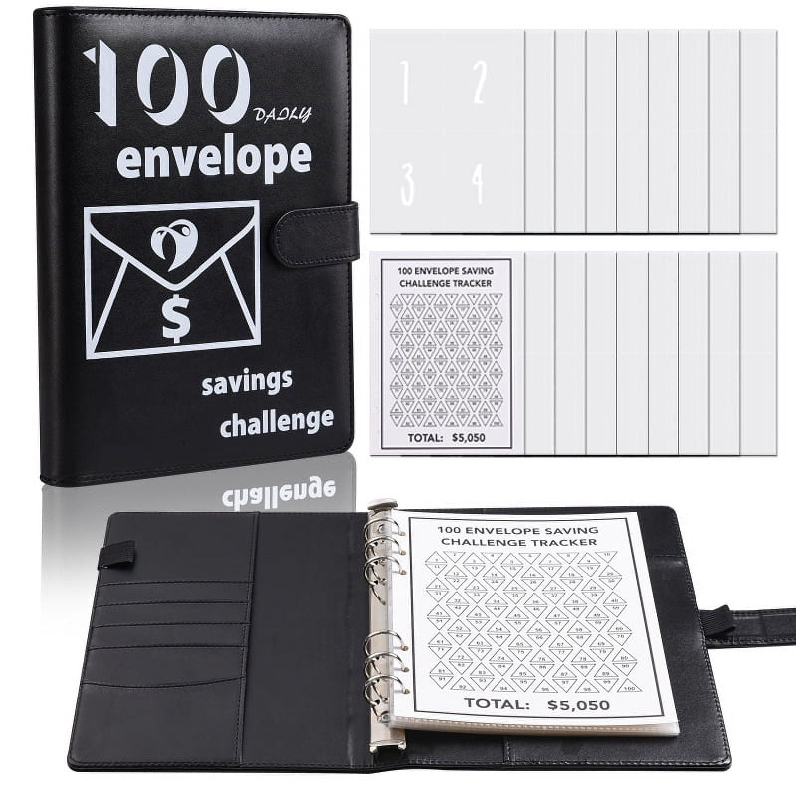 100 Envelopes Money Saving Challenge, 100 Envelope Challenge Binder ...