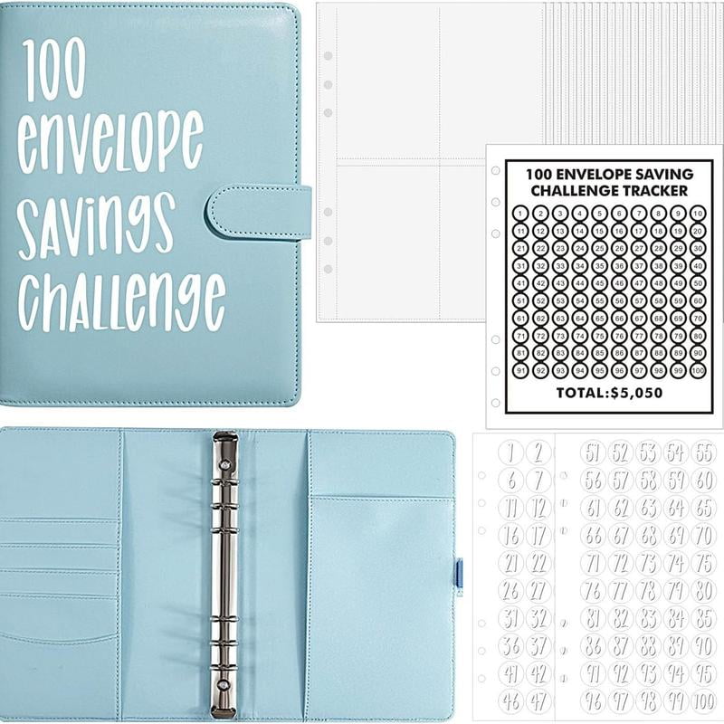 100 Envelopes Money Saving Challenge, A5 Money Saving Budget Binder ...
