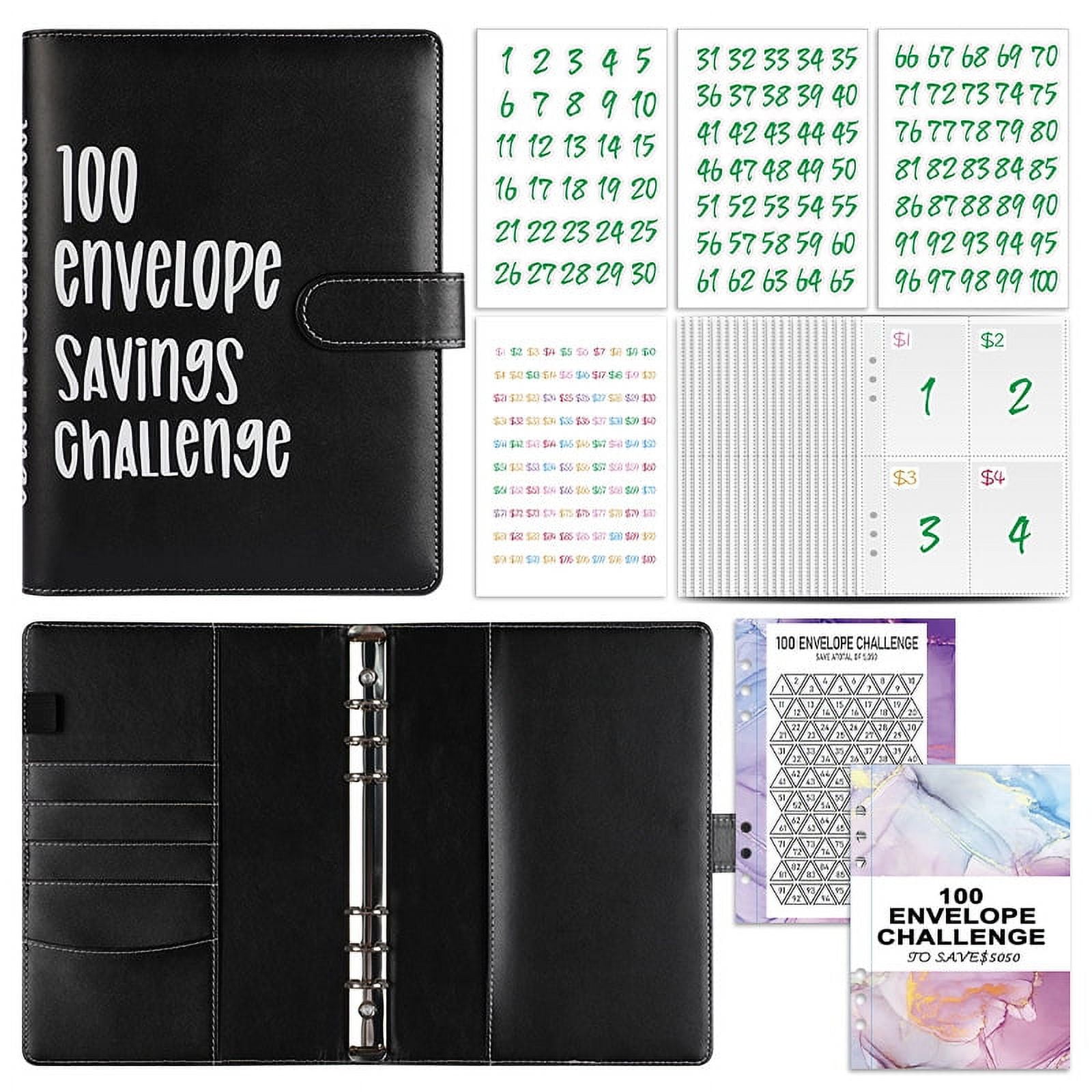 100 Envelopes Money Saving Challenge, A5 Money Saving Budget Binder ...