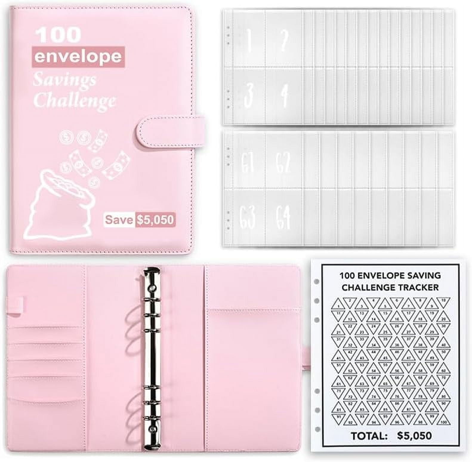 Idang 100 Envelopes Money Binder Organizer, Reusable Tracker, Budget ...