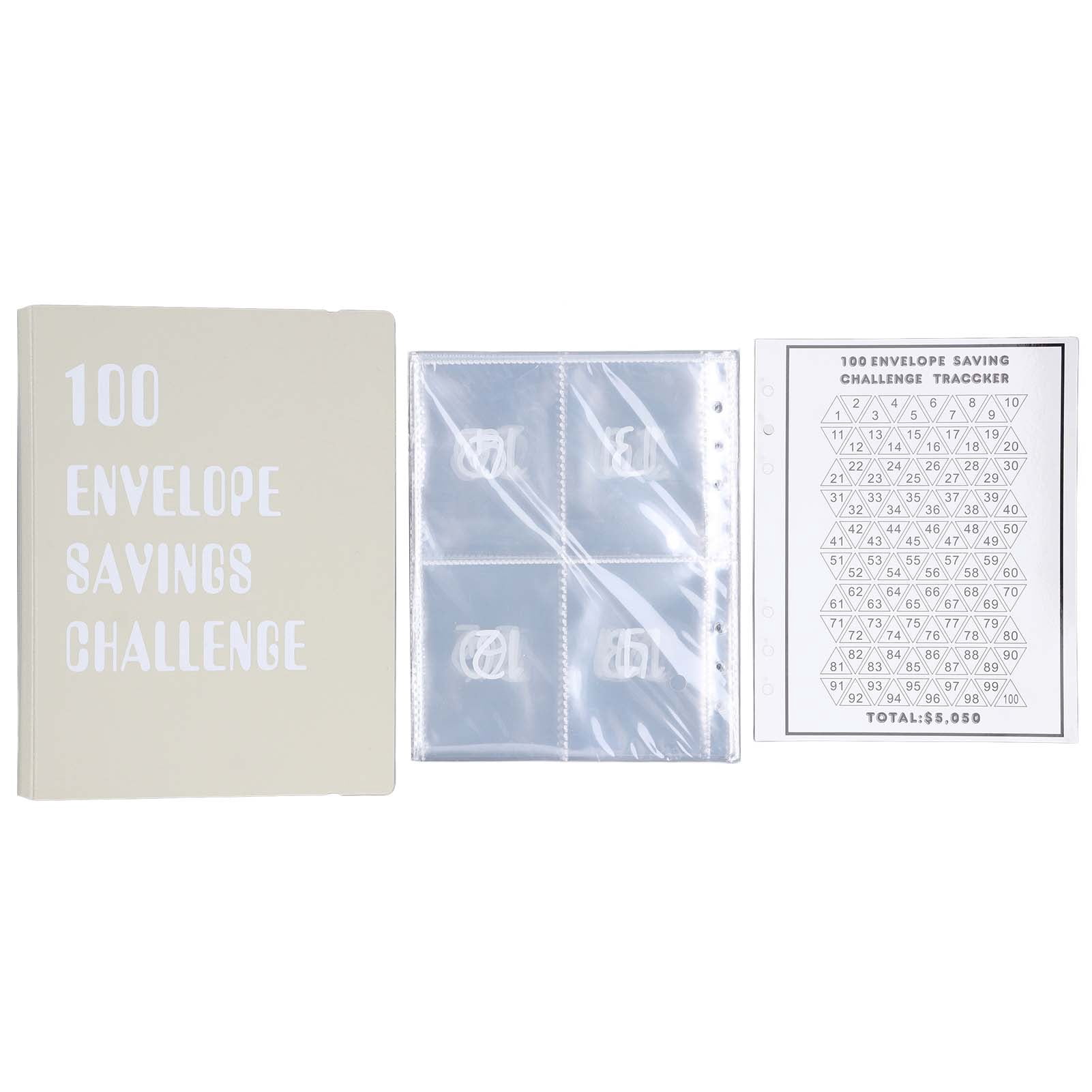 100 Envelopes Money Saving Challenge Binder Reusable A5 Budget Binder ...
