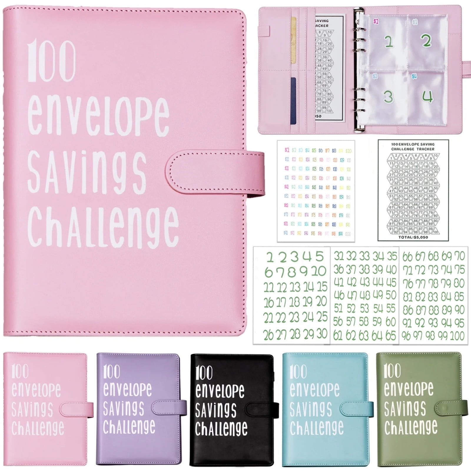 100 Envelopes Money Saving Challenge, Money Saving Book Challenge ...