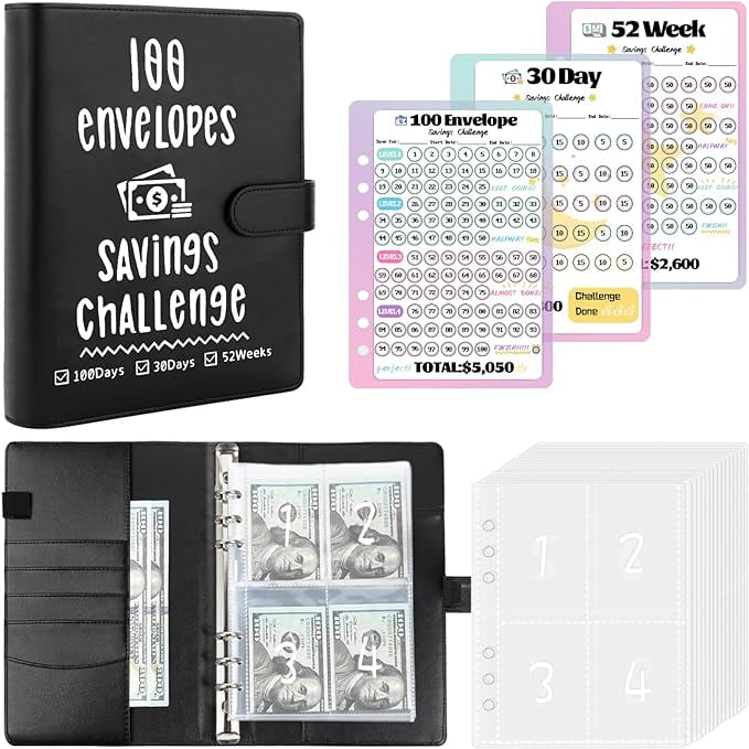 100 Envelopes Money Saving Challenge, Cash Budget Planner A5 Binder ...