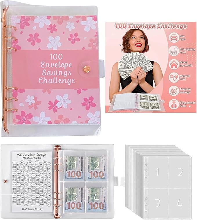 100 Envelopes Money Saving Challenge for Controlling Financial Expenses ...