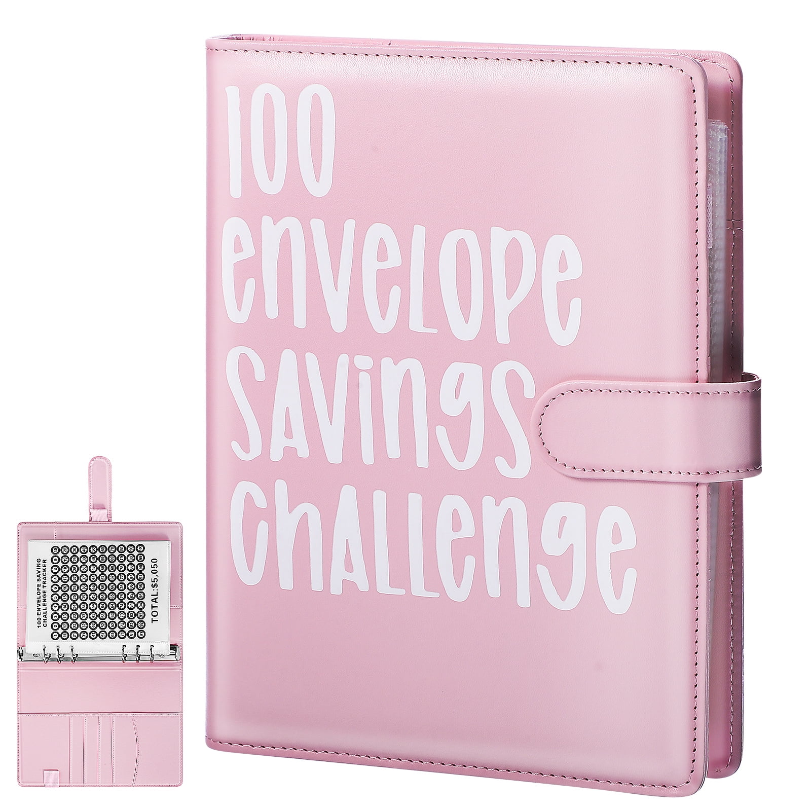 TOYMYTOY Money Saving Challenge Binder Budget Binder Pink 1Pack ...
