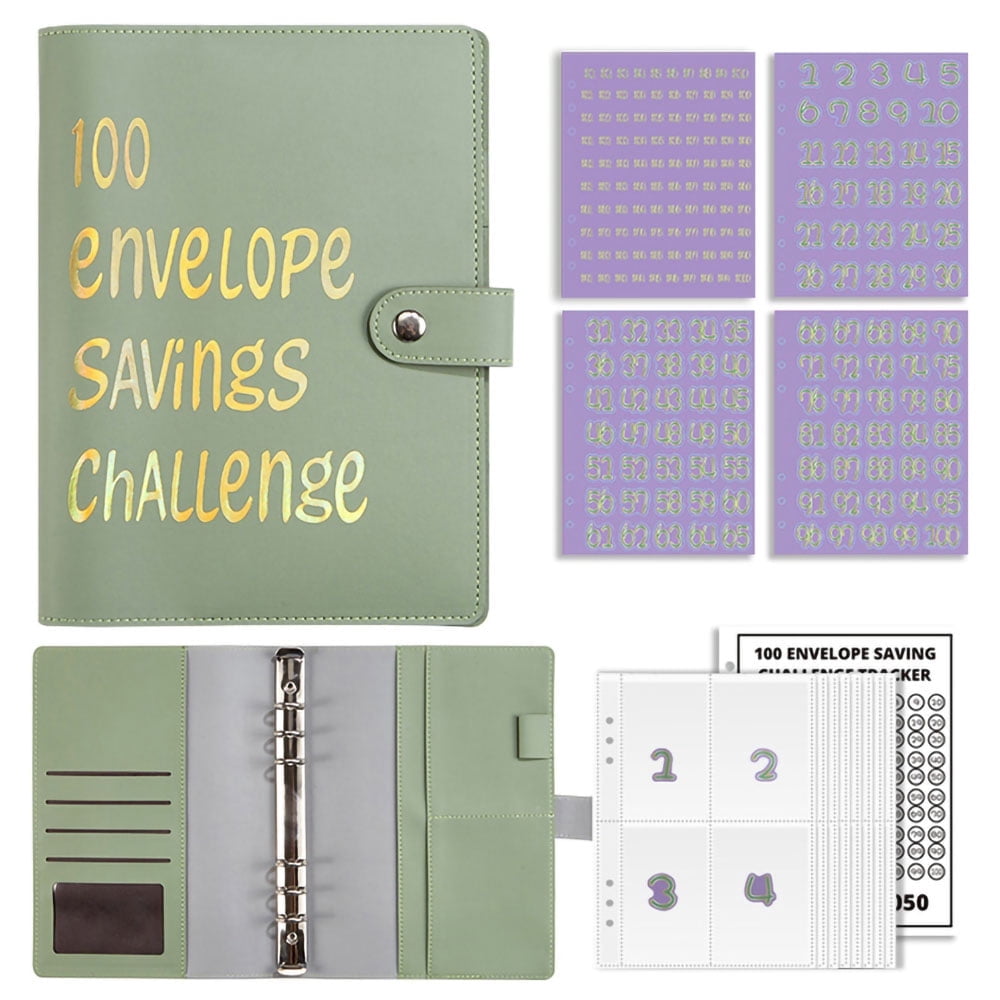 Prociv 100 Envelopes Saving Challenge Binder, A5 Budget Planner, Purple ...