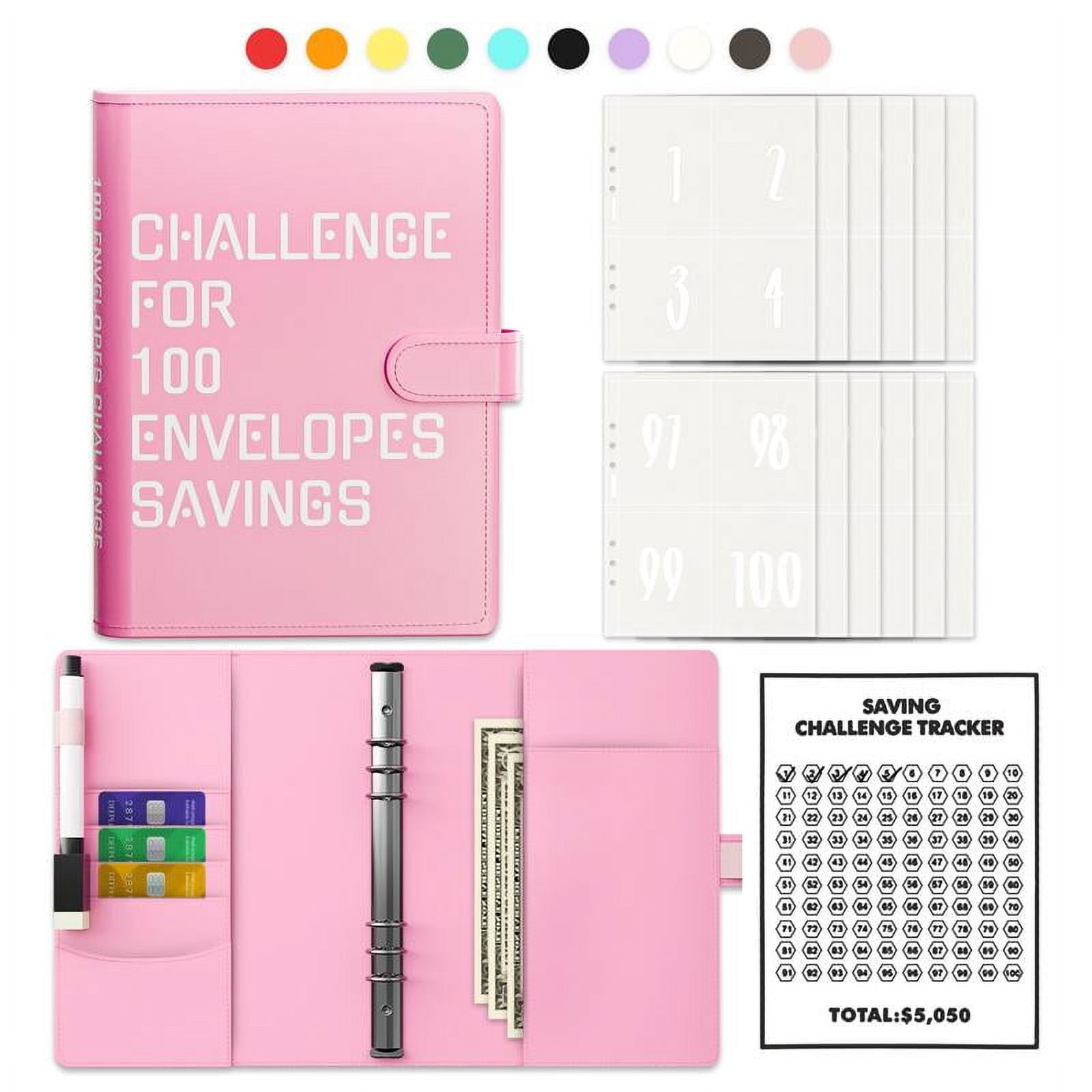 100 Envelopes Savings Challenge - Save $5,050, DIY Detachable A5 ...