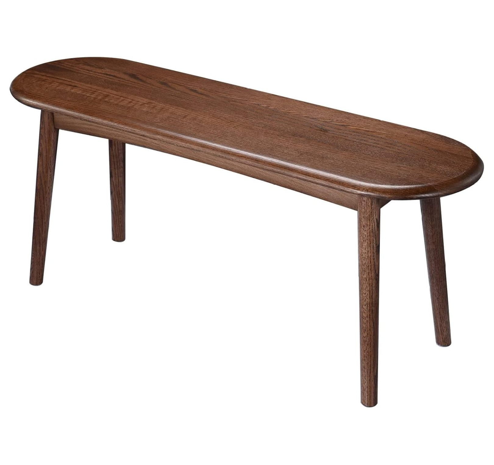 100% FAS-certified Oak Wood Bench, Rounded Corner Entryway Bench ...