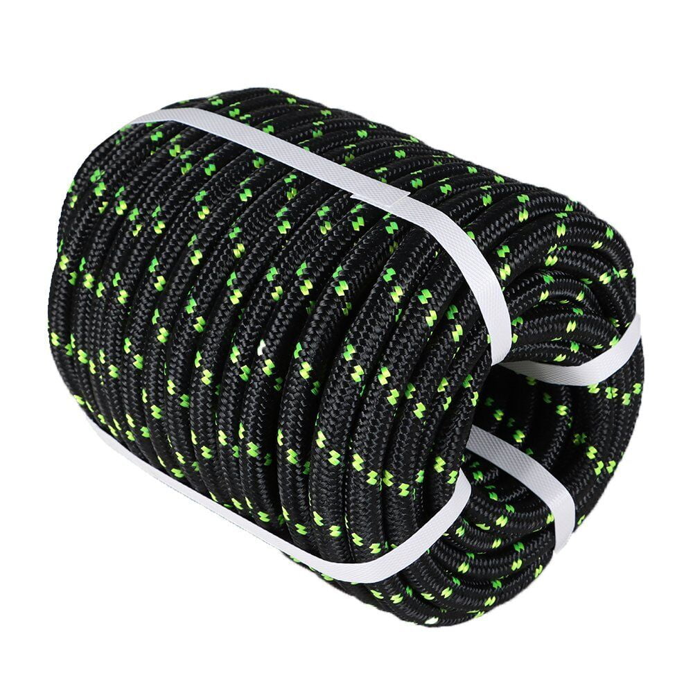 100 FT× 1/2" Double Braid Polyester Rope Rigging Rope Breaking Strength ...