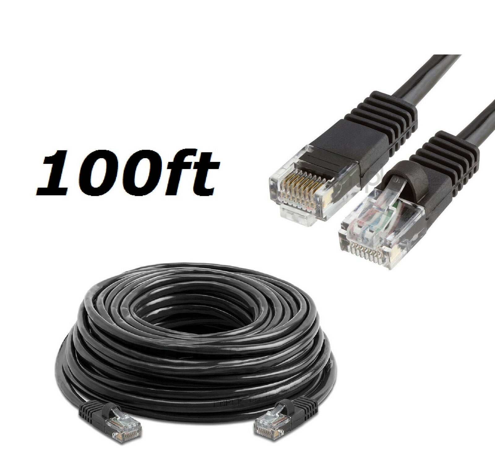 100 FT Cat5 RJ45 Ethernet LAN Network Cable for PC Xbox PS Internet ...