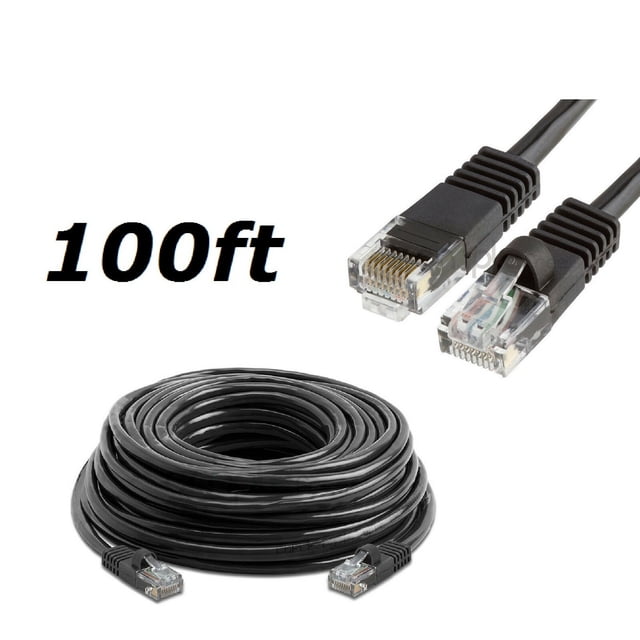 100 FT Cat5 RJ45 Ethernet LAN Network Cable for PC Xbox PS Internet ...