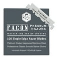 Facón Japanese Stainless Steel Single Edge Razor Blades, 100 Count ...