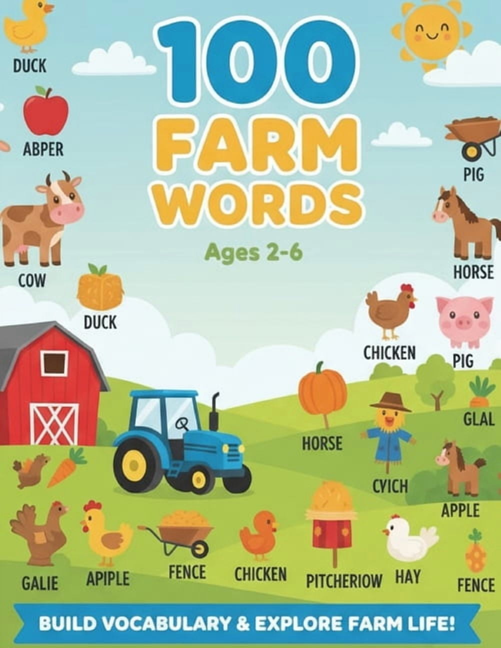 My First Learning Books for Toddlers (Ag 100 Farm Words: My First Farm ...