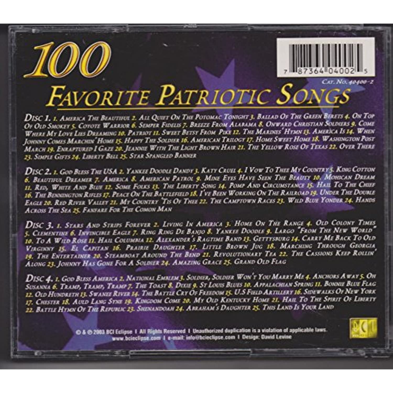 Pre-Owned 100 Favorite Patriotic Songs [Box] by Various Artists (CD ...