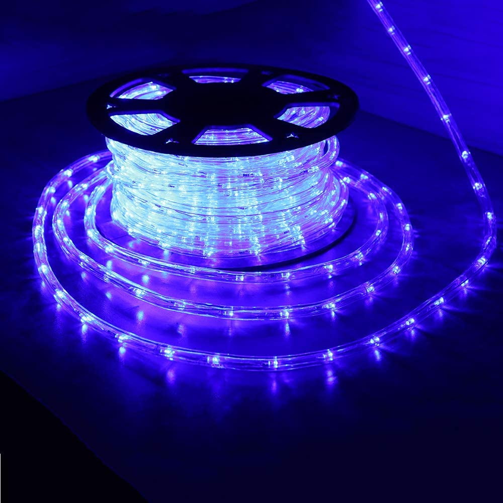 100 Feet 720 LED Rope Lights,2-Wire Low Voltage Waterproof Blue Rope ...
