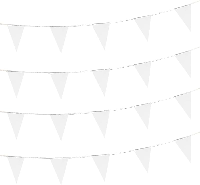 100 Feet Solid Black Pennant Banner Flags String Triangle Bunting Flags ...