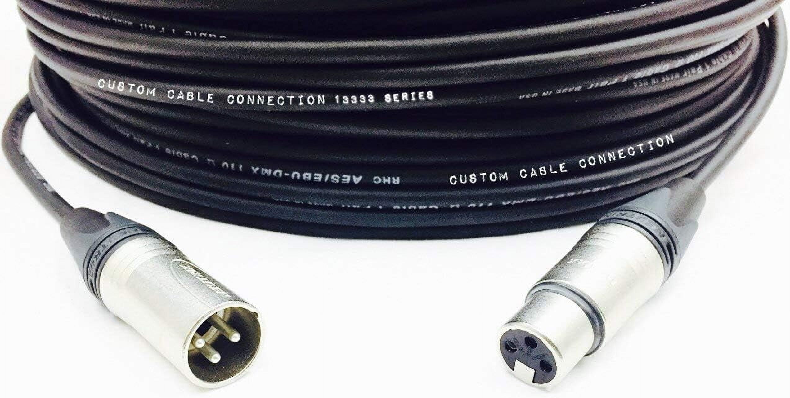 100 Foot 3-Pin XLR 24 AWG (Gauge) DMX512 Data Cable Male to Female for ...