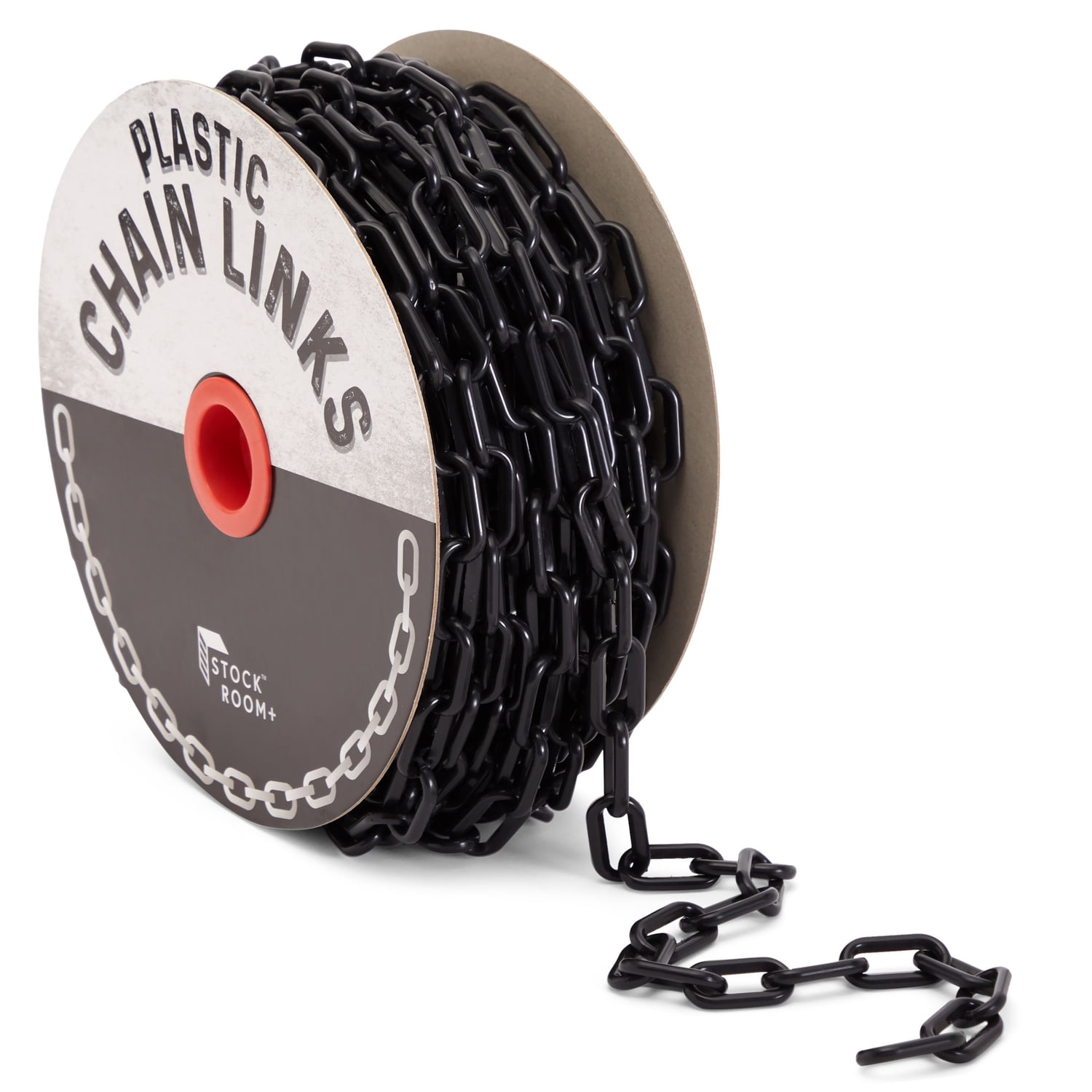 100 Foot Black Plastic Chain Safety Barrier for Crowd Control, Queue ...