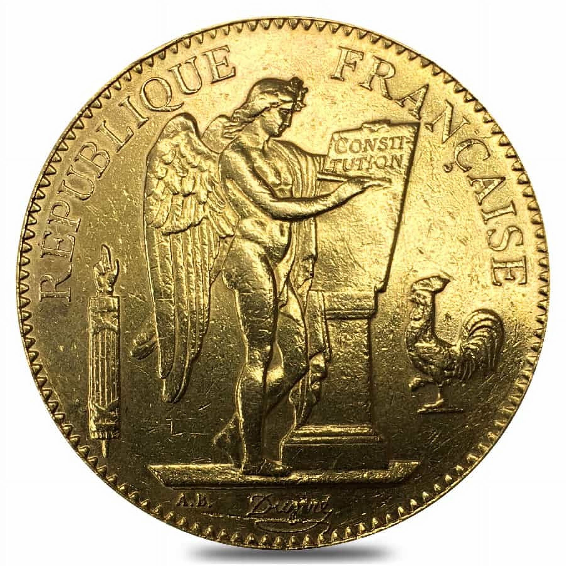 100 Francs French Lucky Angel Gold Coin AGW .9335 oz Avg Circ (Random Year) - Walmart.com