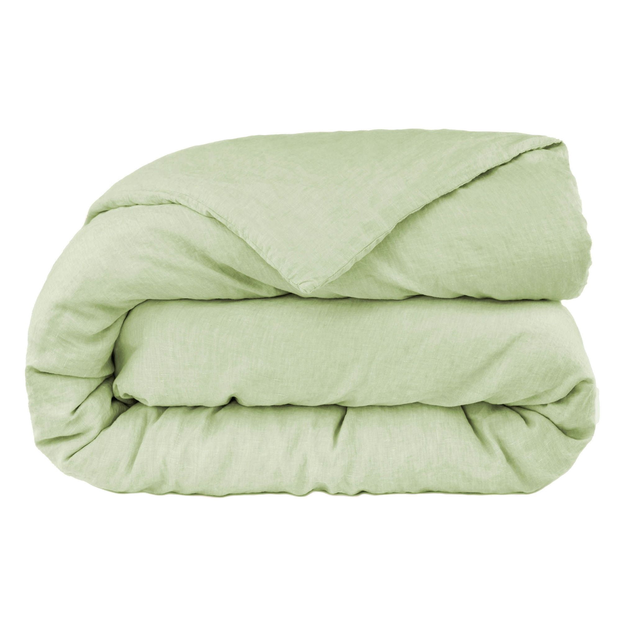 100% French Linen Duvet Cover - Full/Queen - Matcha | BOKSER HOME ...
