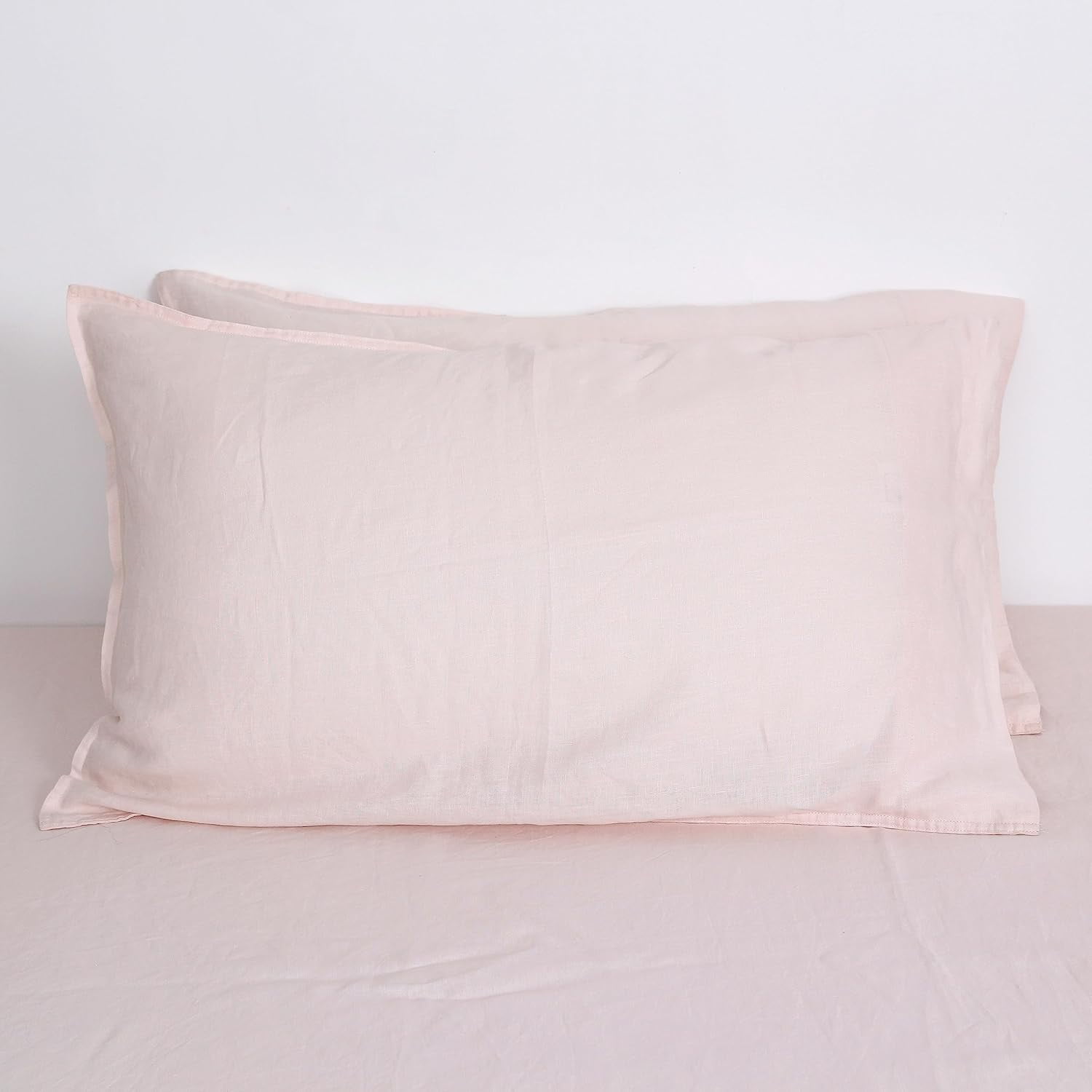 100% French Natural Linen Pillowcase Set of 2 - Stone Washed Moisture ...