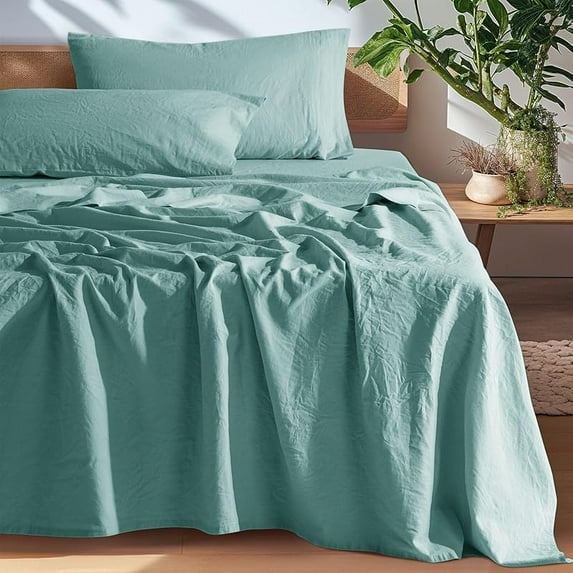 100% French Pure Linen Sheets, Breathable and Durable Linen King Size ...