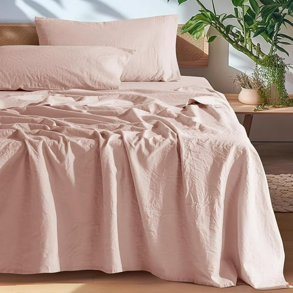 100% French Pure Linen Sheets, Breathable and Durable Linen King Size ...