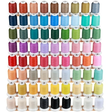 New brothread 63-Color Polyester Embroidery Machine Thread Kit, 500M ...