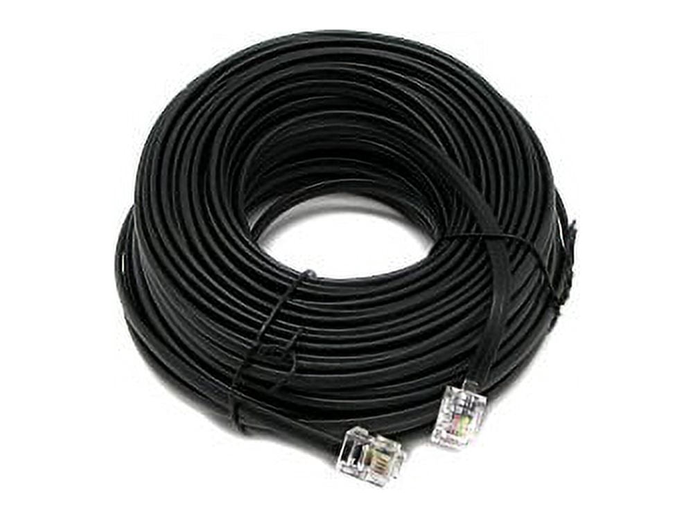 100 Ft Trisonic Line cord Modular Extension (Black) - Walmart.com