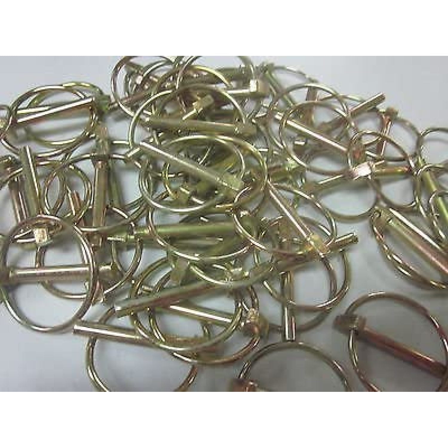 ~ 100 ~ GOLD 1/4" LYNCH PINS ATV FARM GARDEN STEEL TRACTOR TRAILER 3PT HITCH PIN - Walmart.com