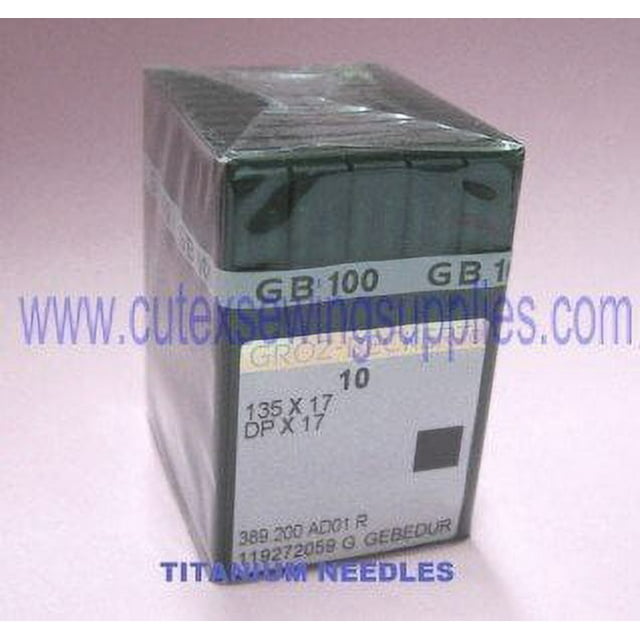 100 GROZ-BECKERT GEBEDUR 135X17 DPX17 TITANIUM SEWING MACHINE NEEDLES -Size 140 / 22 - Walmart.com