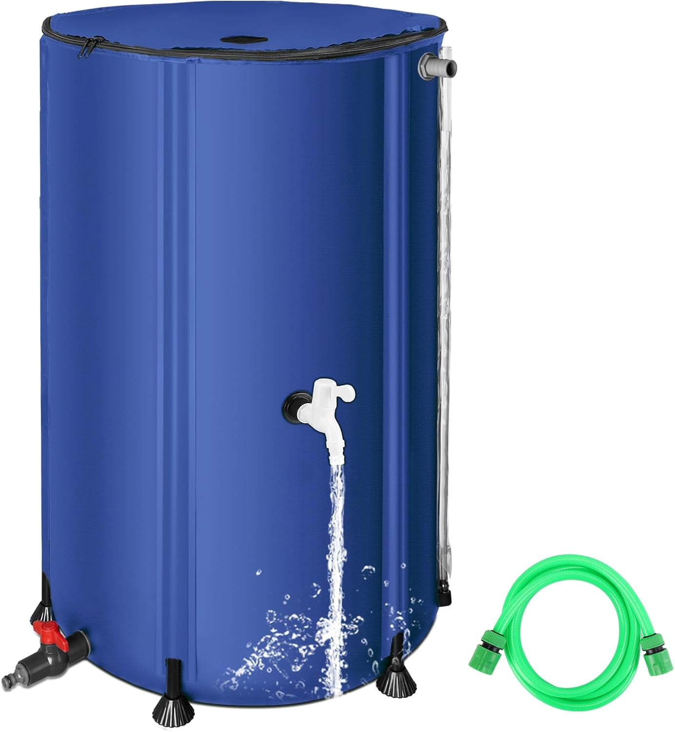 100 Gallon / 378L Collapsible Blue PVC Rain Barrels, Portable Water ...