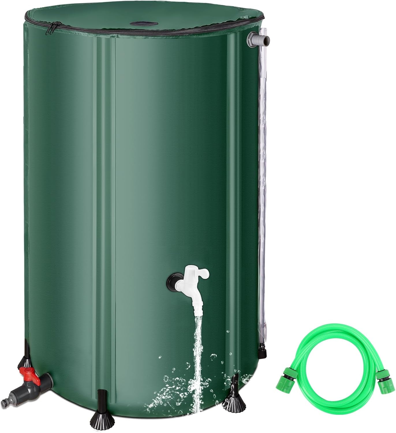100 Gallon / 378L Collapsible Rain Barrel, Foldable PVC Rain Barrels to ...