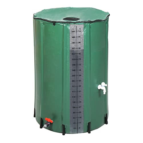 100 Gallon Collapsible Rain Barrel, Portable Rainwater Collection ...