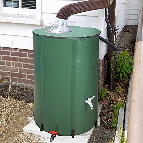 100 Gallon Collapsible Rain Barrel Portable Water Storage Container ...