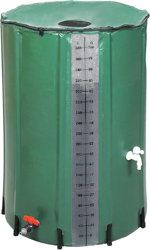 100 Gallon Collapsible Rain Barrel, Rain Catcher Barrel, Portable ...