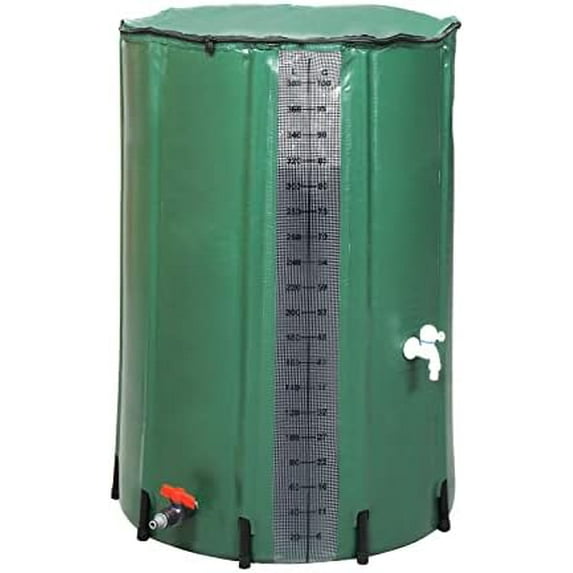 100 Gallon Collapsible Rain Barrel with Volume Scale Mark,500D Oxford ...