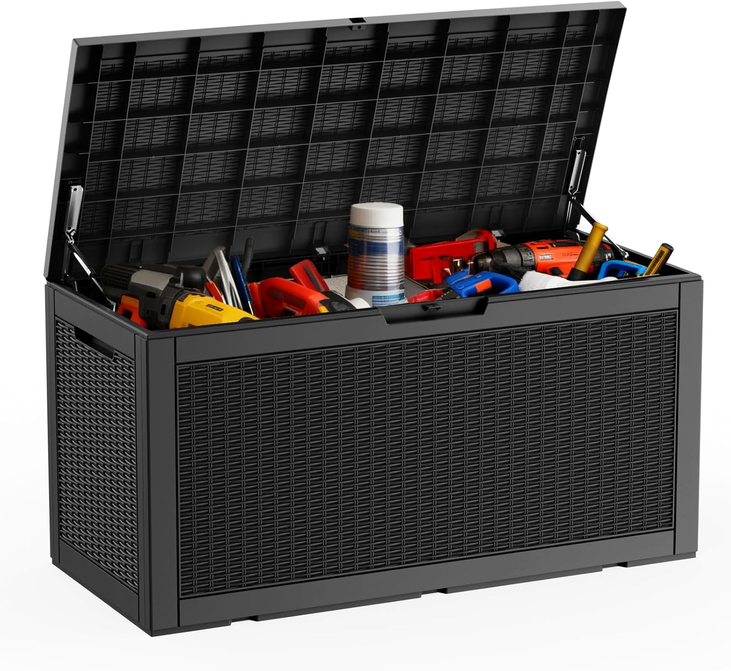 100 Gallon Large Deck Box, Outdoor Storage Box for Patio Furniture ...